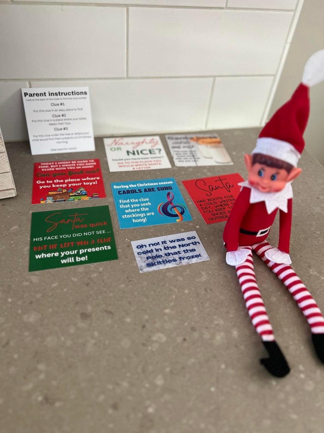 Christmas Elf Scavenger Hunt, Elf Treasure Hunt, Elf Arrival Letter ...