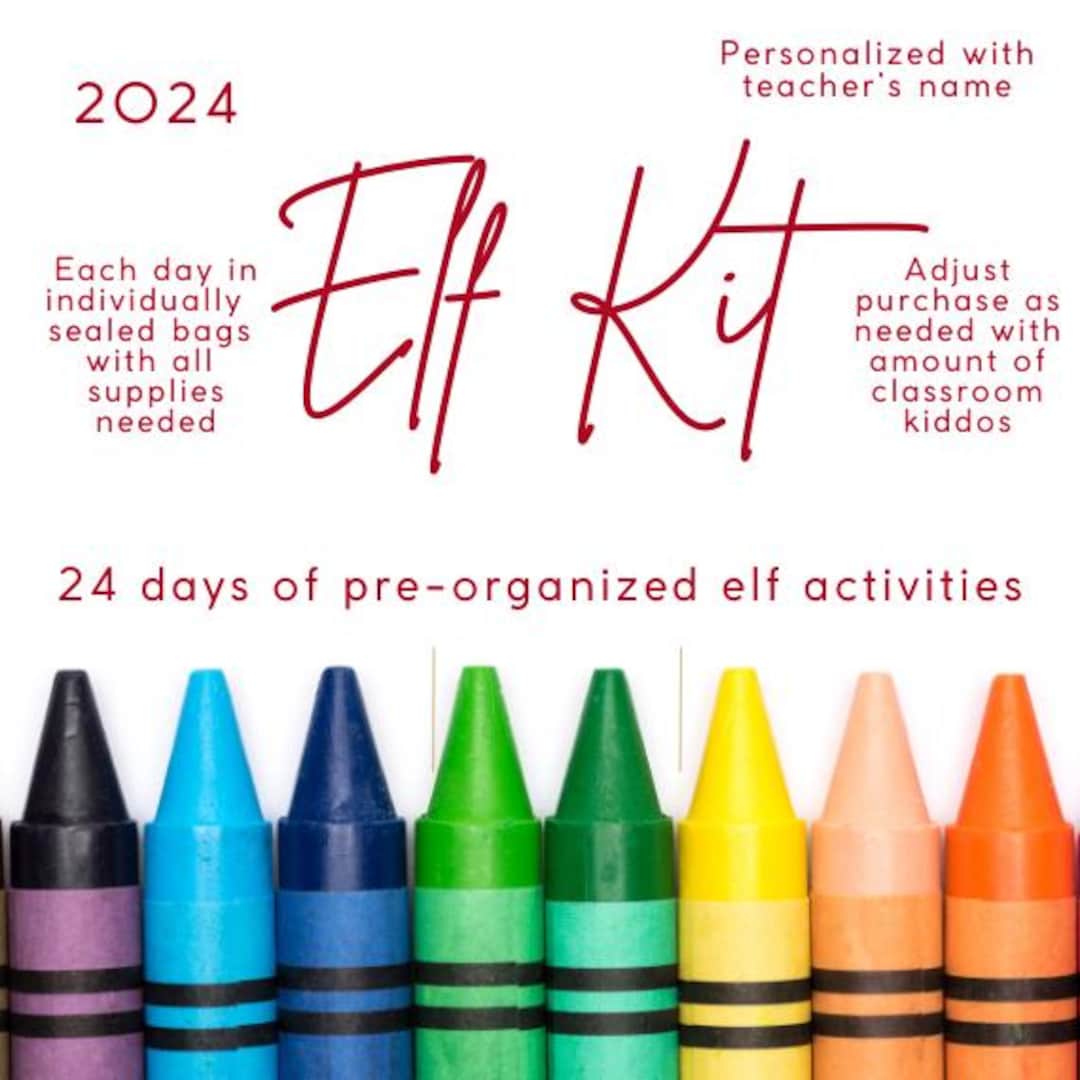 Classroom 24 Day Elf Kit for Teachers, Christmas Elf School Activities ...