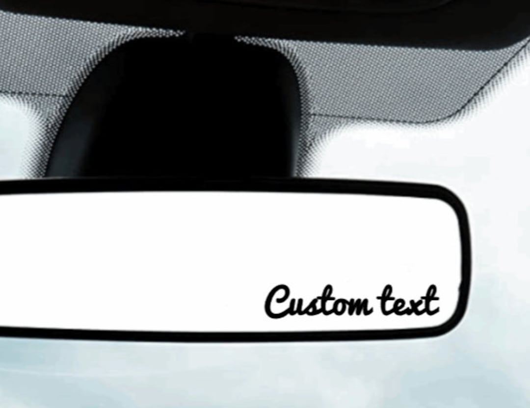 Custom Wording Review Mirror Vinyl Decal *FREE SHIPPING*, Mirror ...
