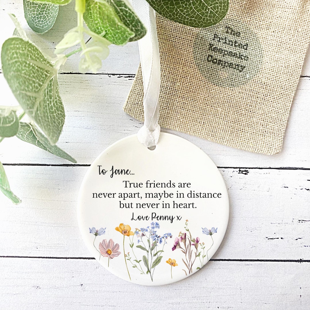 Friendship Gift, Friend Ornament, Ceramic Hanging Keepsake, Friendship ...