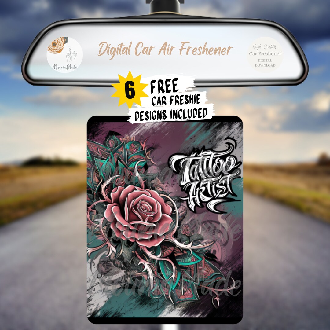 Tattoo Artist Air Freshener Sublimation Design PNG, Inked Car Freshie ...