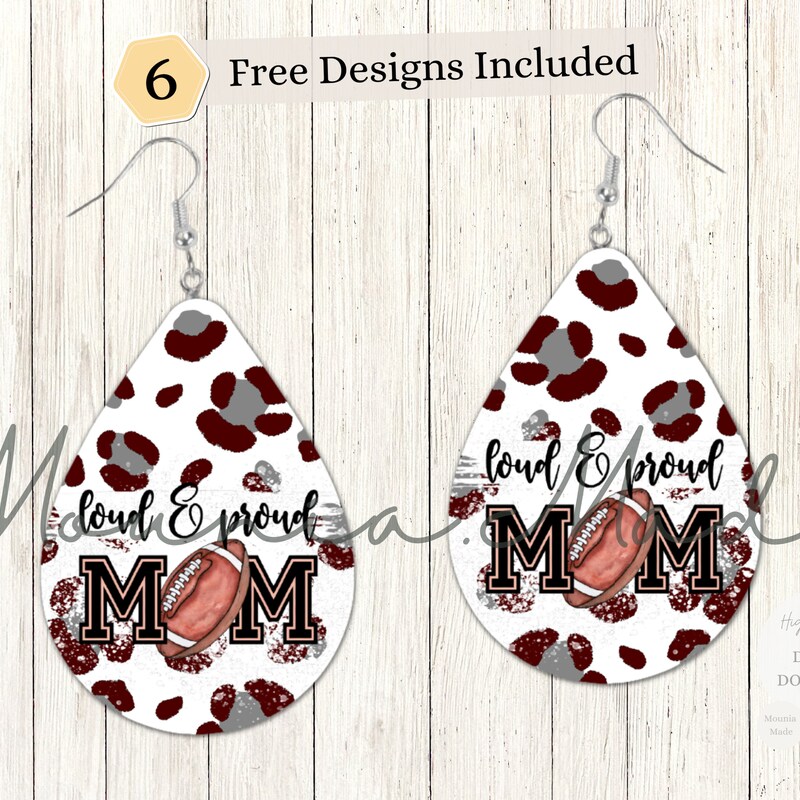 Football Earring Template - Etsy