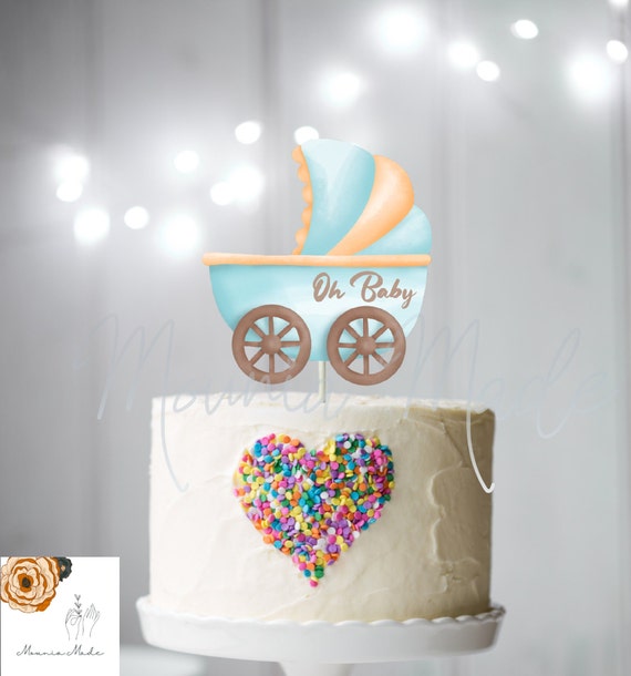 Baby Stroller Cake Topper Baby Shower Decoration Baby Shower | Etsy