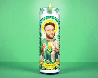 Saint Dwight Schrute Celebrity Prayer Candle: Non Scented 8 Inch Glass ...