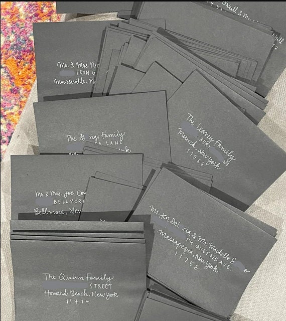 Envelope Calligraphy Hand Written Addressed Custom Envelopes - Etsy