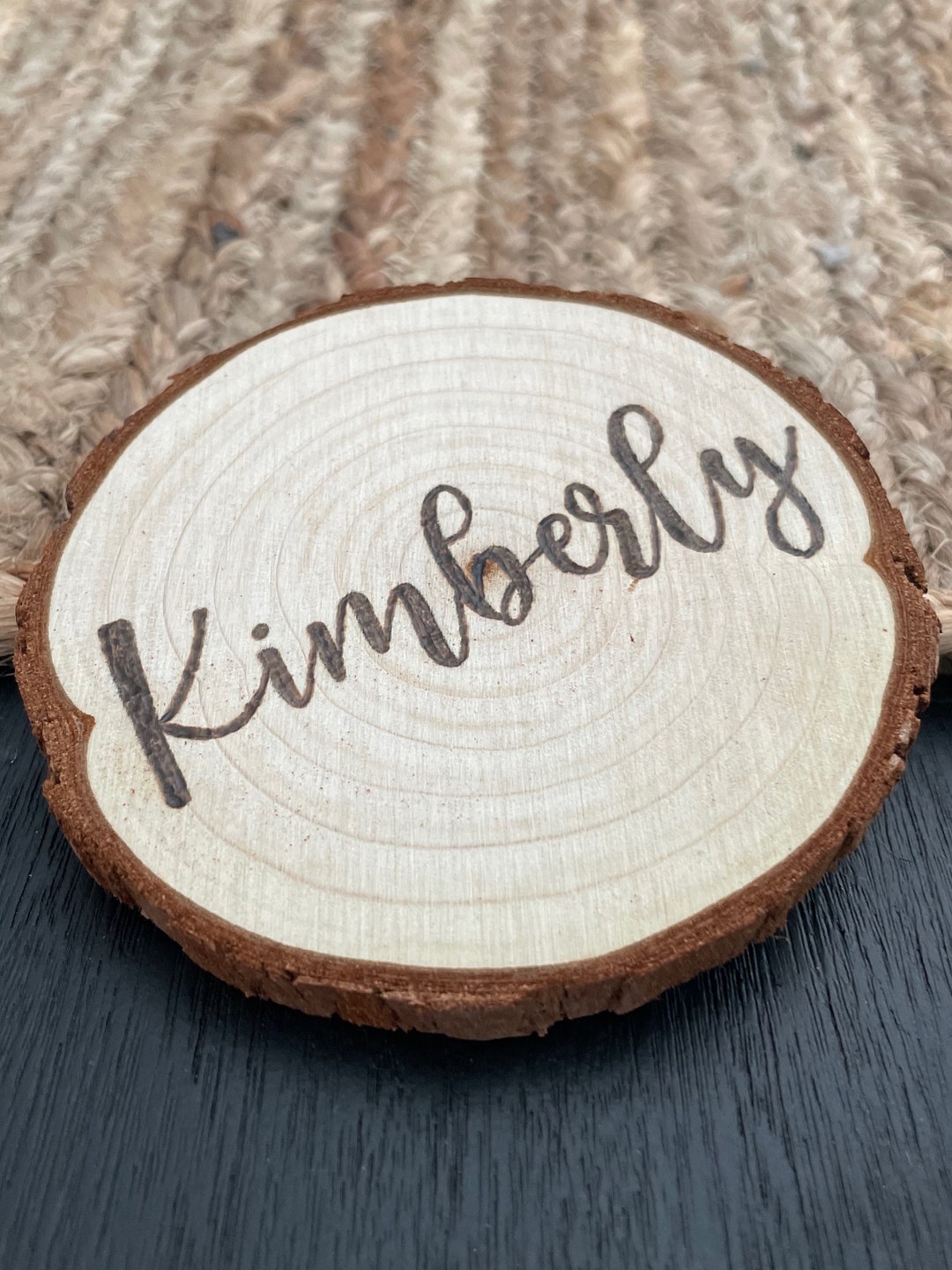 Custom Wood Burned Name Place Setting Sign Custom Written or Preset ...