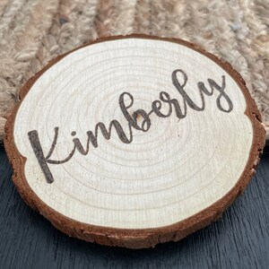 Custom Wood Burned Name Place Setting Sign - Custom Written or Preset ...