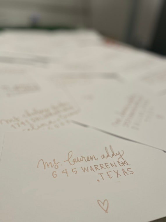 Envelope Calligraphy Hand Written Addressed Custom Envelopes - Etsy