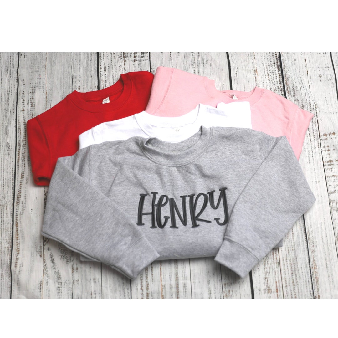 Personalized Toddler Sweatshirts Embroidered Toddler - Etsy