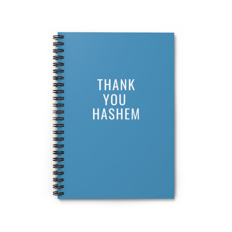 Thank You Hashem Gratitude Notebook Ruled Line Spiral Ocean Blue - Etsy