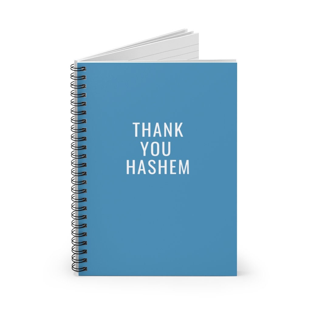 Thank You Hashem Gratitude Notebook Ruled Line Spiral Ocean Blue - Etsy