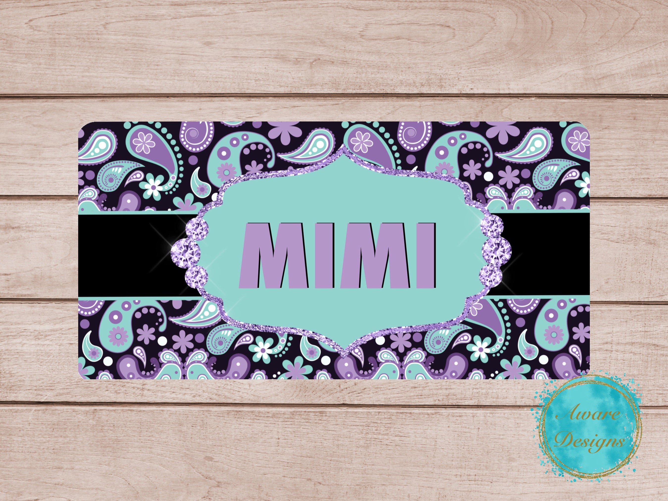 Mimi License Plate Mama License Plate Front Car Tag Personalized ...