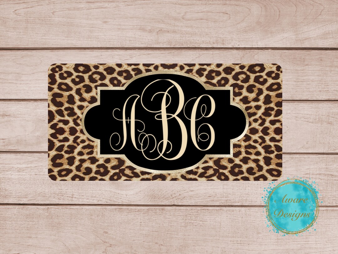 Cheetah License Plate Car Tag Personalized License Plate Monogram Front ...