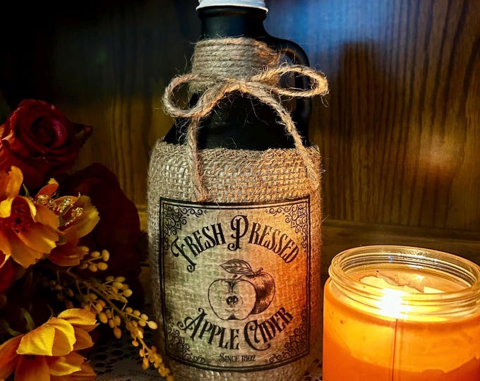 Decorative Apple Cider Jug: Upcycled Fall Decor - Etsy