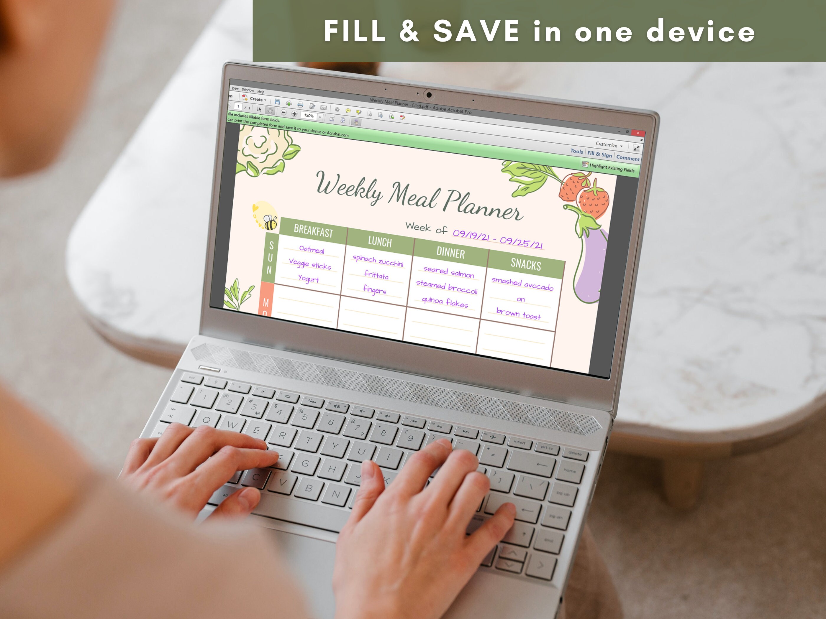Customizable Weekly Meal Planner & Grocery Shopping List - Baby Led ...
