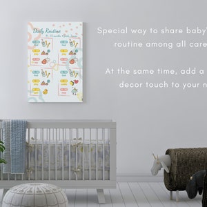 EDITABLE | Baby Daily Routine Wall Art | 9 - 12M | 4 Time Block ...