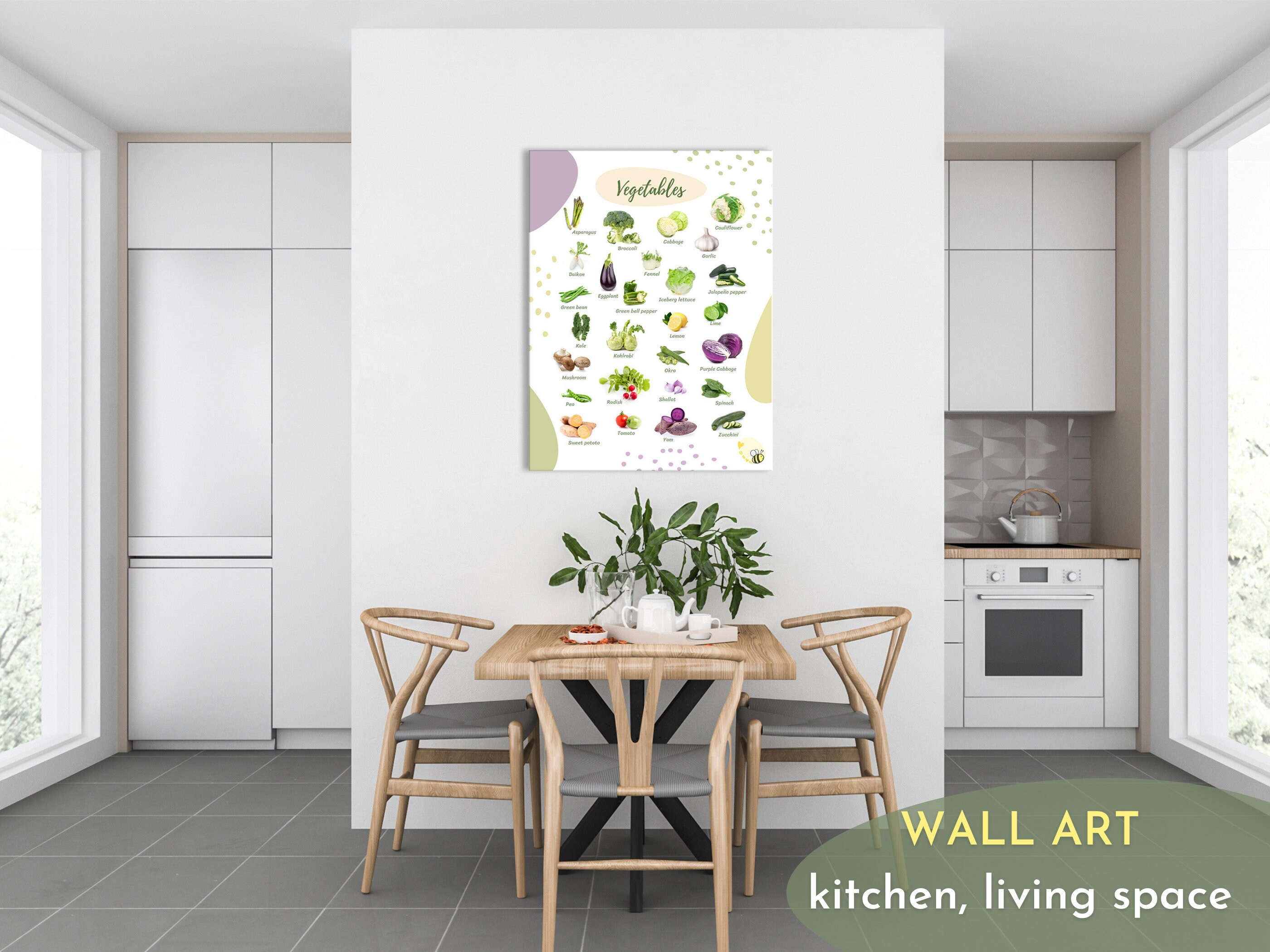 VEGETABLES Poster | Educational Digital Wall Art | Real Picture ...