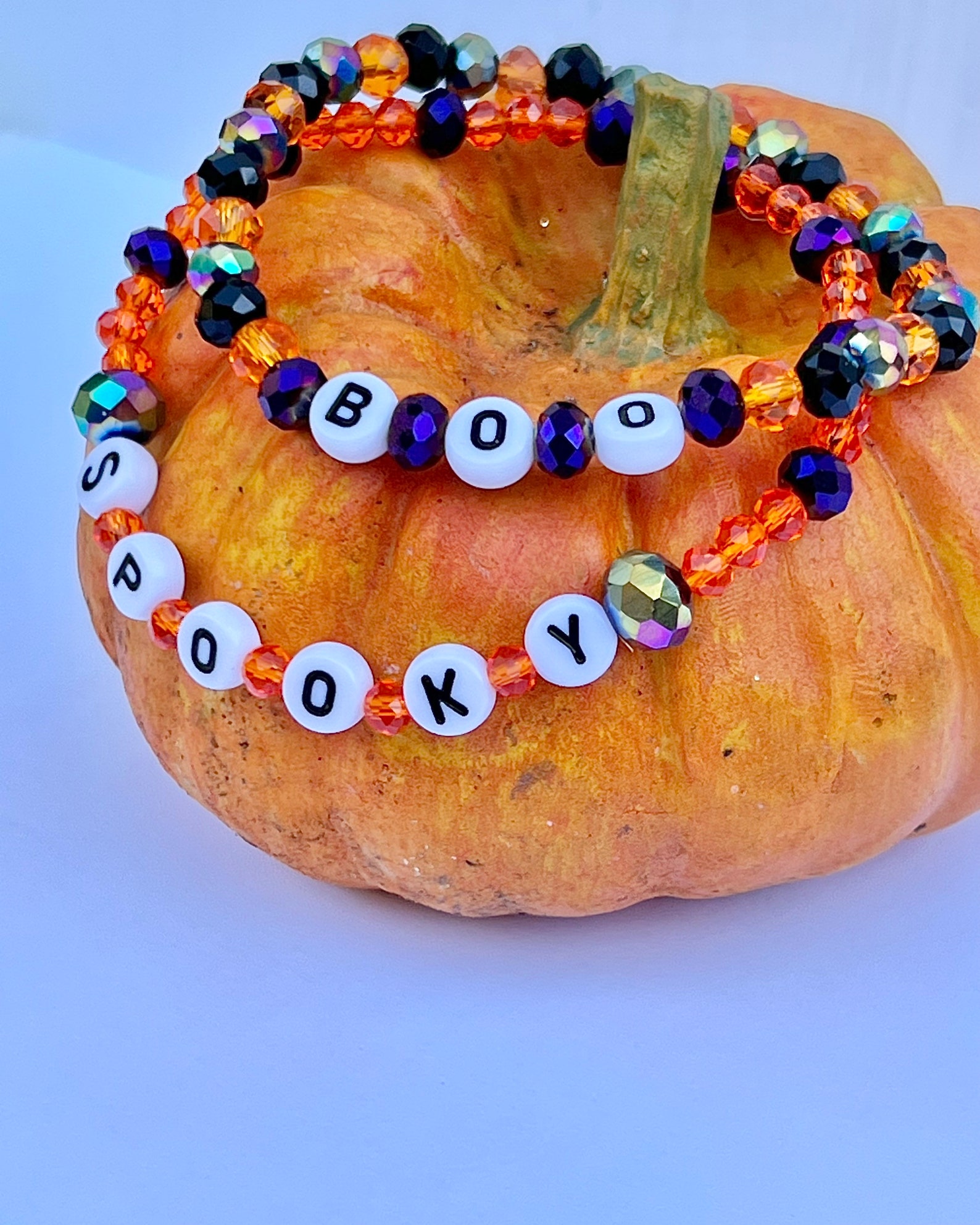 Halloween Stack Bracelets, Halloween Jewelry, Crystal Jewelry, Boo ...
