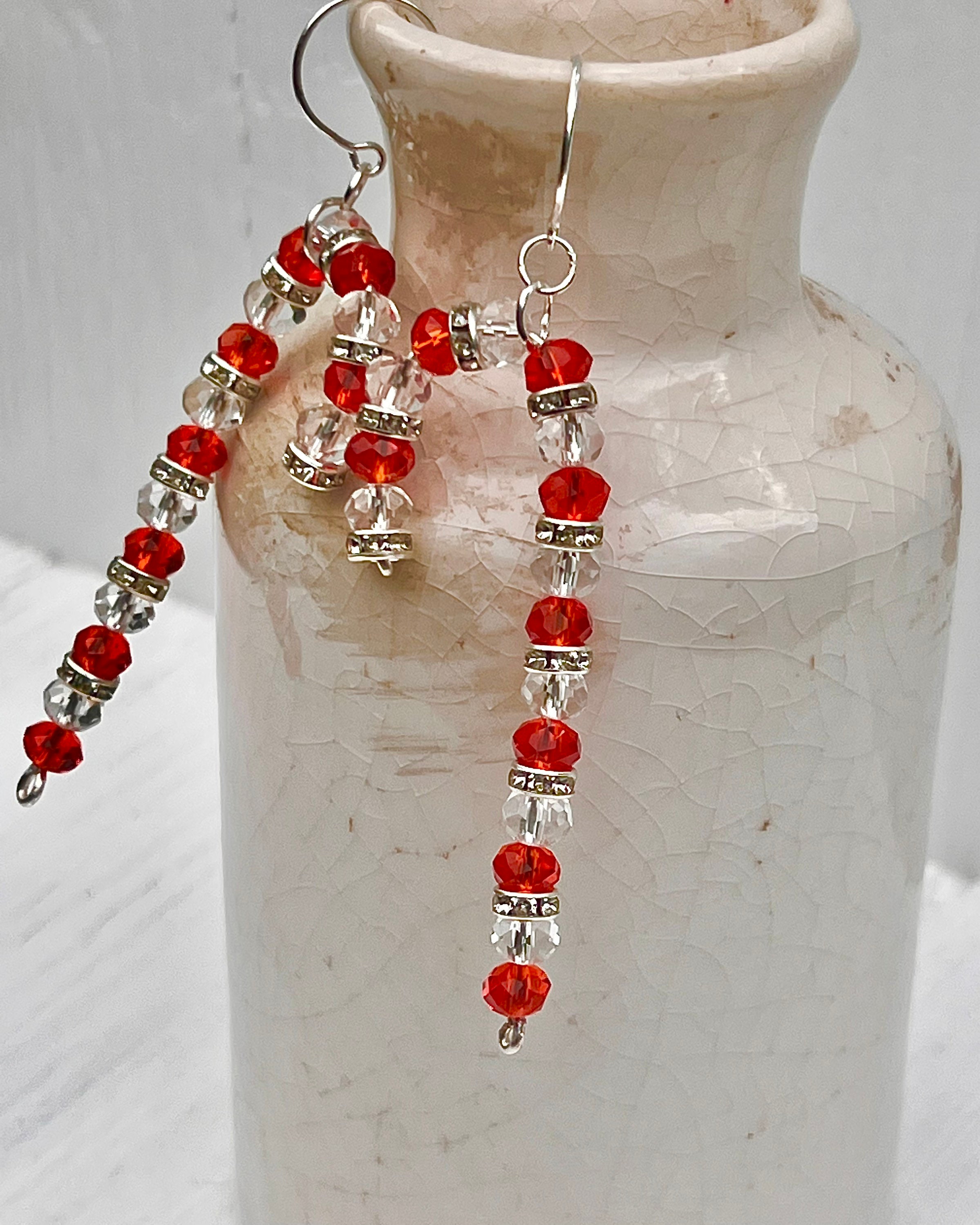 Candy Cane Dangle Earrings, Christmas Earrings, Candy Earrings ...