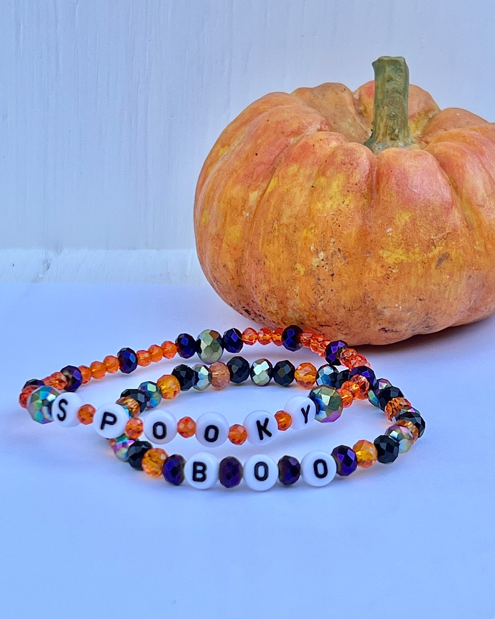 Halloween Stack Bracelets, Halloween Jewelry, Crystal Jewelry, Boo ...