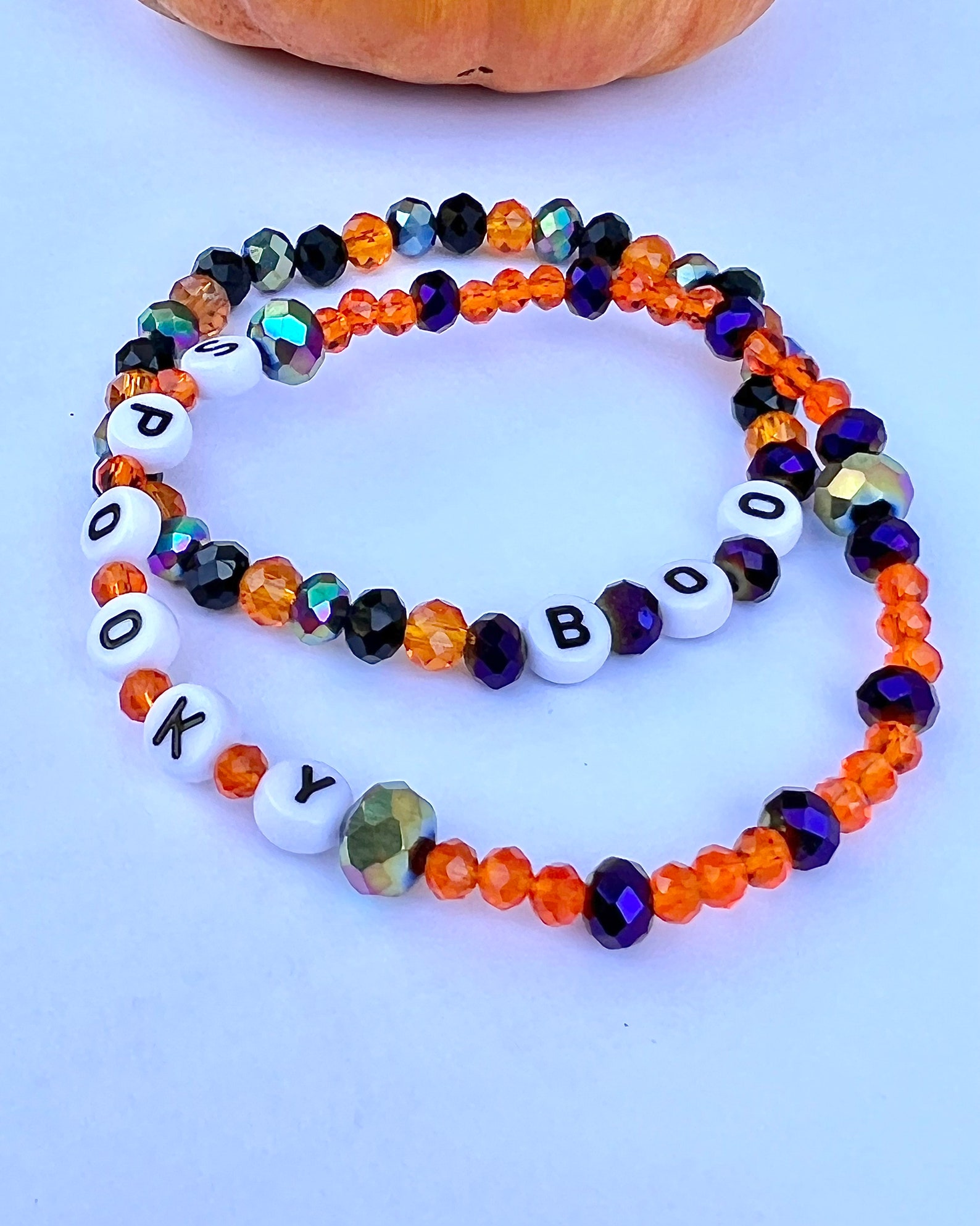 Halloween Stack Bracelets, Halloween Jewelry, Crystal Jewelry, Boo ...