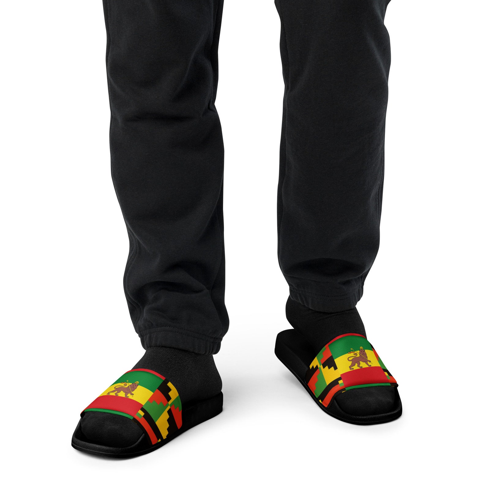 Colourful Kente Rasta Men’s Slides - Afro - Caribbean - Etsy
