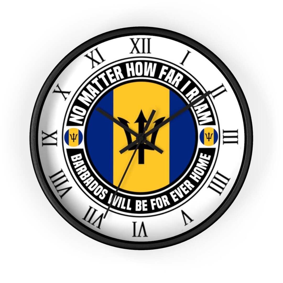 Barbados Will Be Forever Home Wall Clock - Afro - Caribbean ...