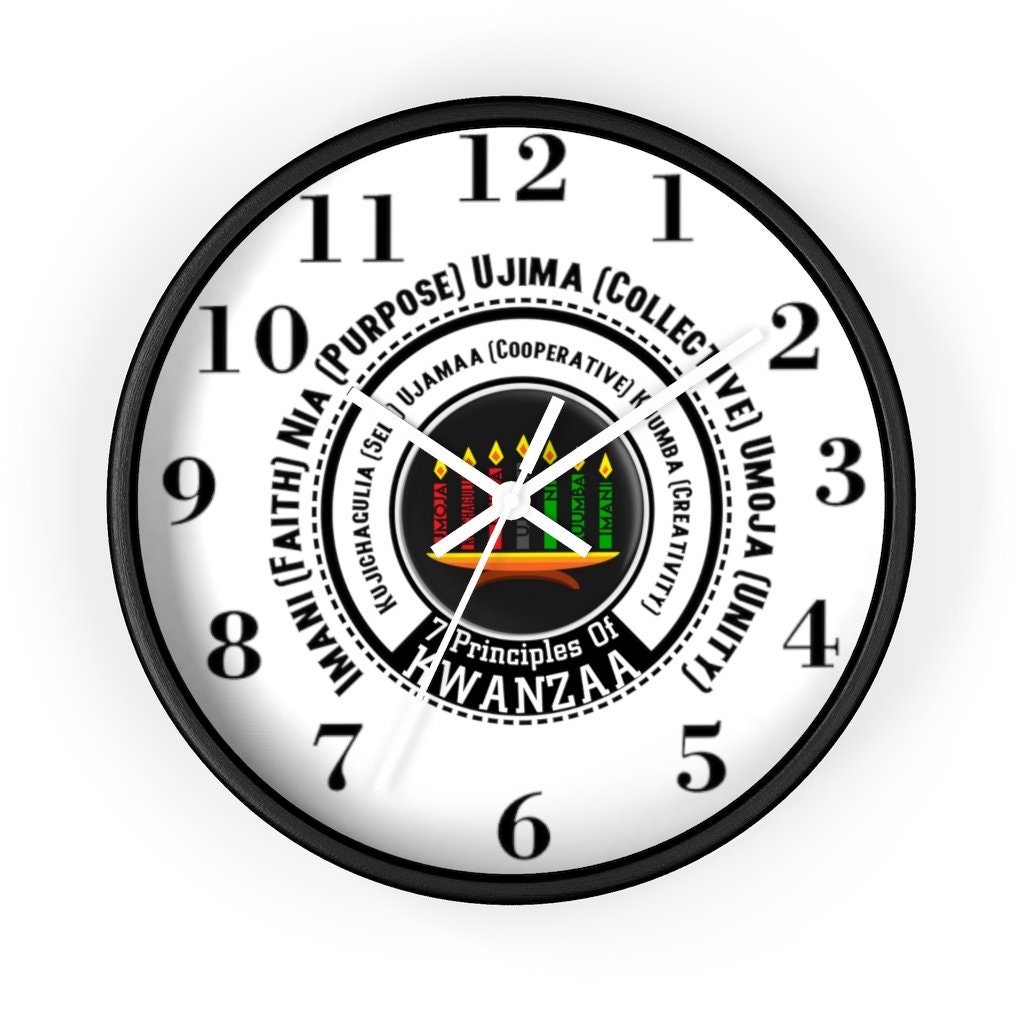 7 Principles of Kwanzaa 10inch Afrocentric Wall Clock - Etsy