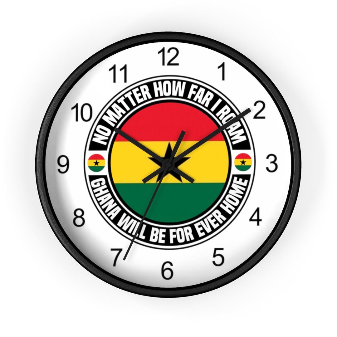 Ghana Will Be Forever Home Wall Clock - Afro - Caribbean - - Afroditees ...
