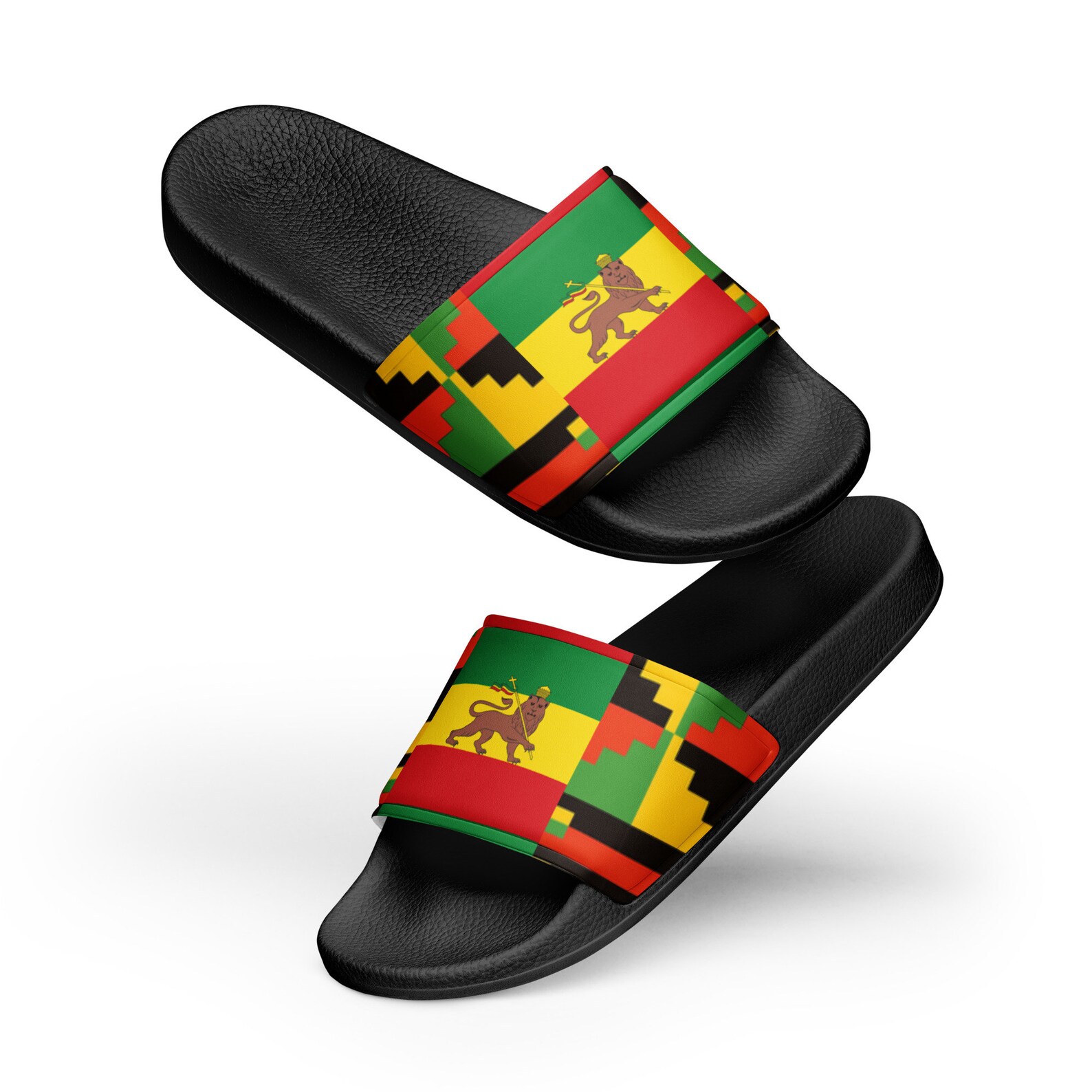 Colourful Kente Rasta Men’s Slides - Afro - Caribbean - Etsy