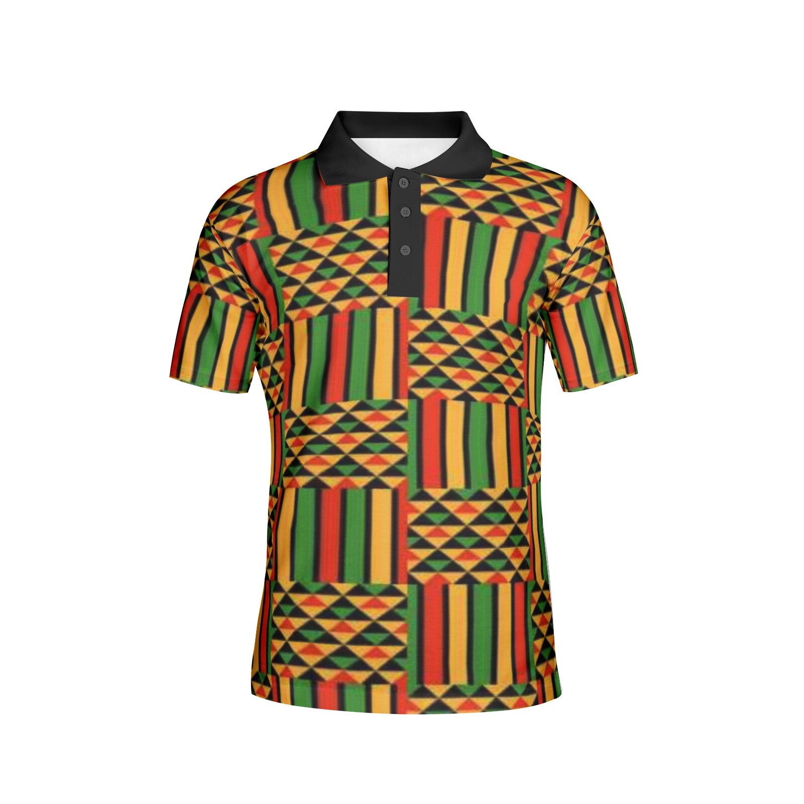 Colourful African Print Men’s Polo Shirt - Etsy