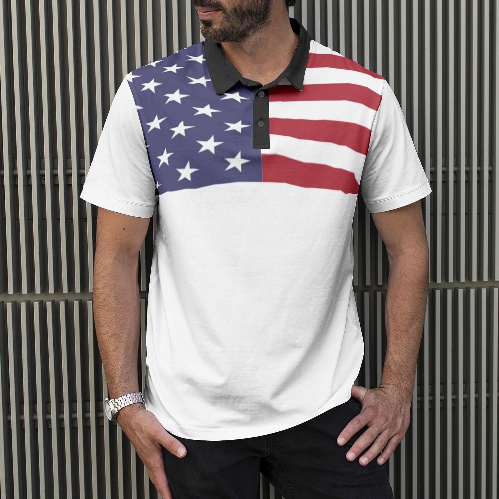 American Flag Men's Classic Polo Shirt - Etsy