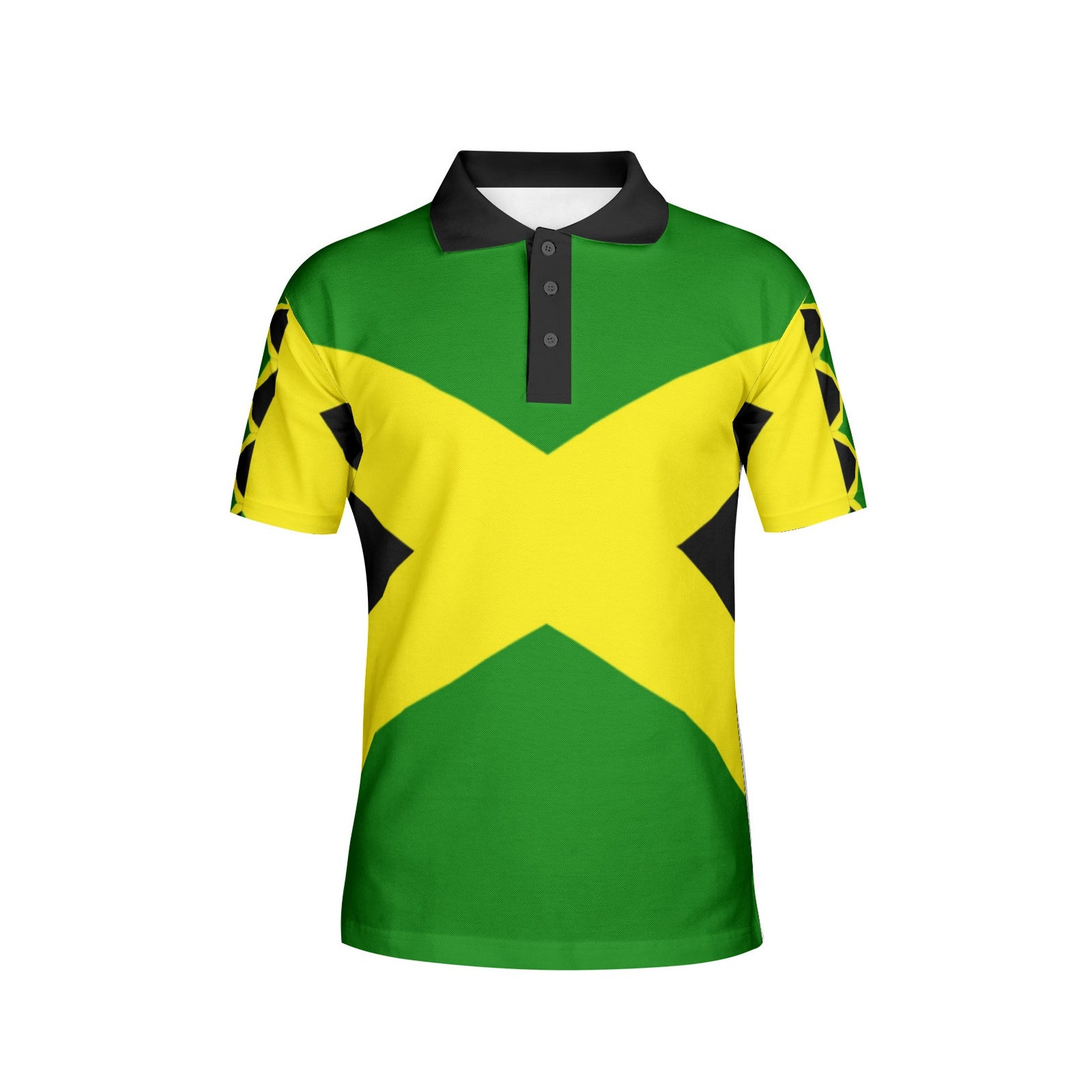 Jamaican Flag Men's Polo Shirt Representing Reggae, Rasta Ital Culture ...