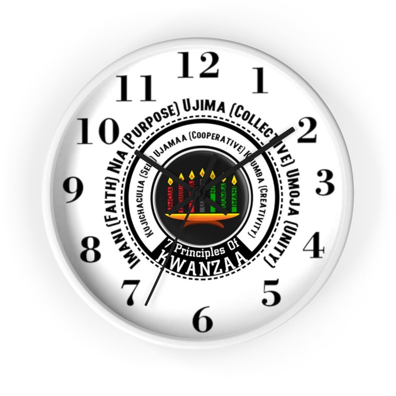 7 Principles of Kwanzaa 10inch Afrocentric Wall Clock - Etsy