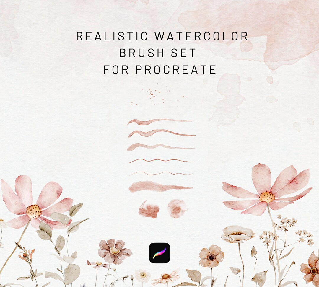 Realistic Watercolor Brush Set for Procreate Brush Set for - Etsy.de