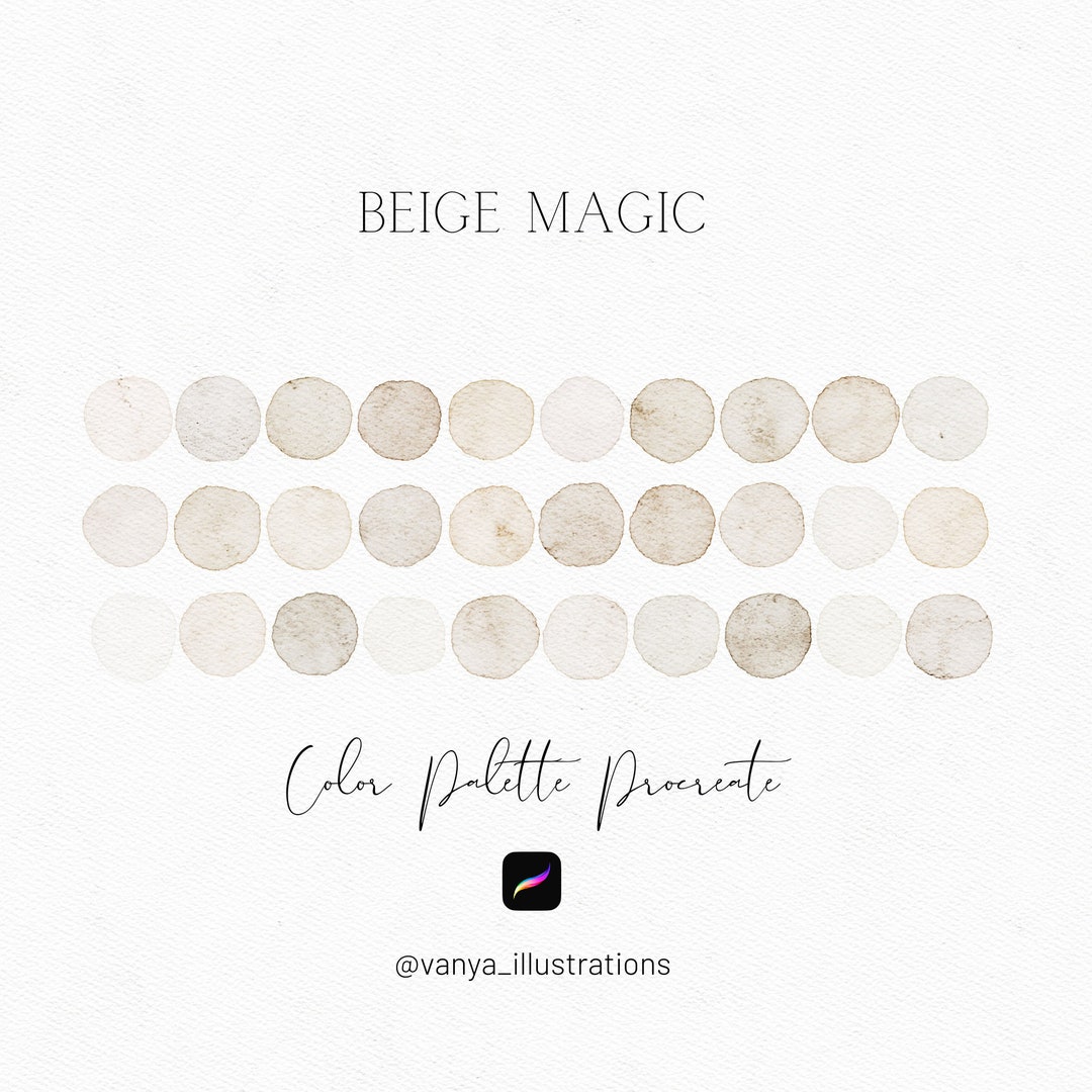 Beige Magic, Procreate Color Palette, Procreate Swatches, Color ...