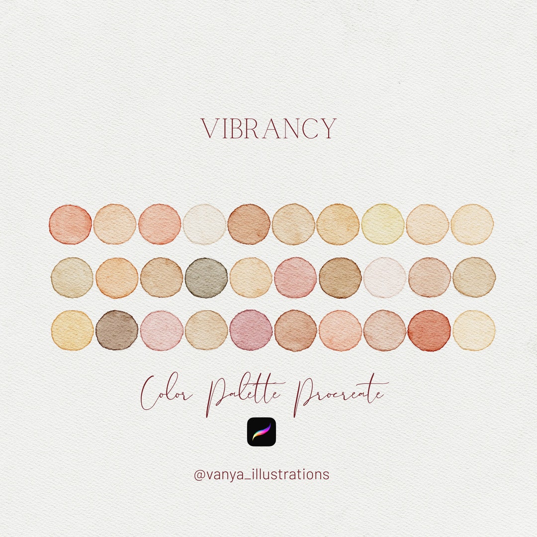 Vibrancy, Procreate Color Palette, Procreate Swatches, Color Swatches, Procreate, Digital ...