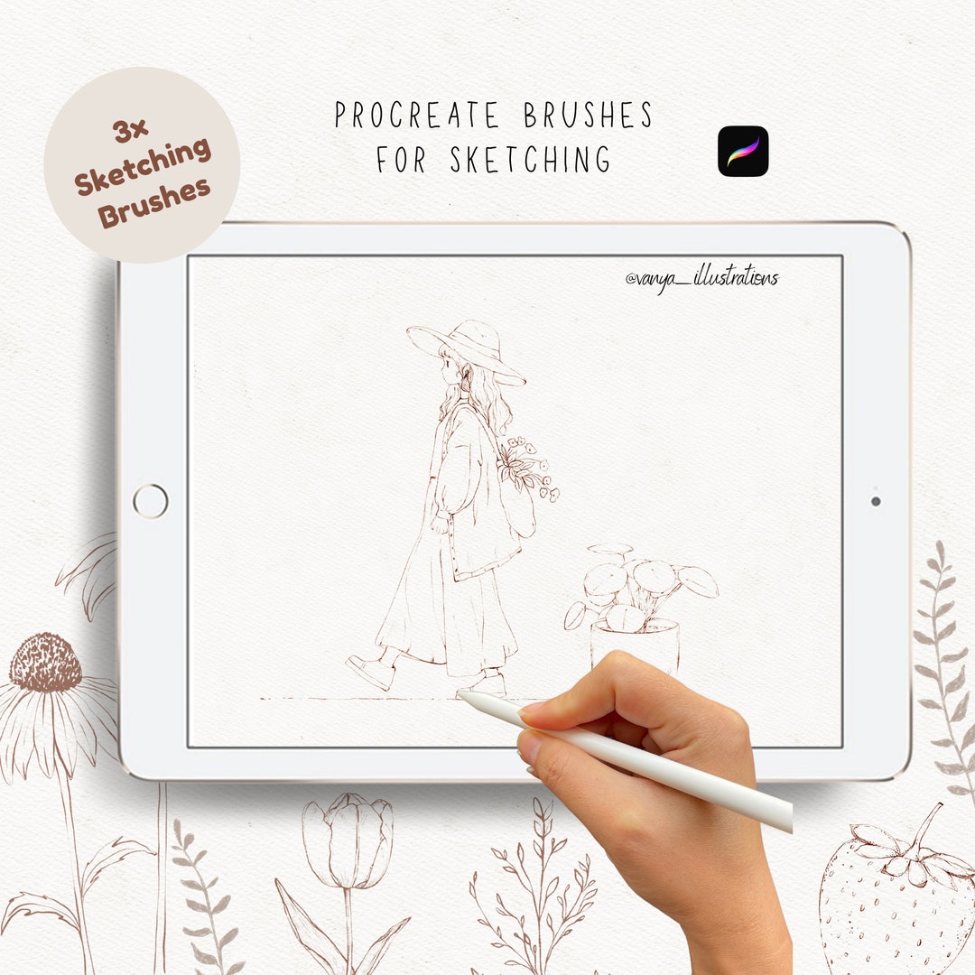 Procreate Brushes for Sketching, Procreate Brushes, Sketch Brush, Ink ...