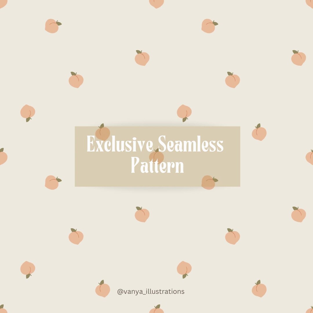 Exclusive Seamless Pattern, Small Peaches, Seamless Design, Seamless ...