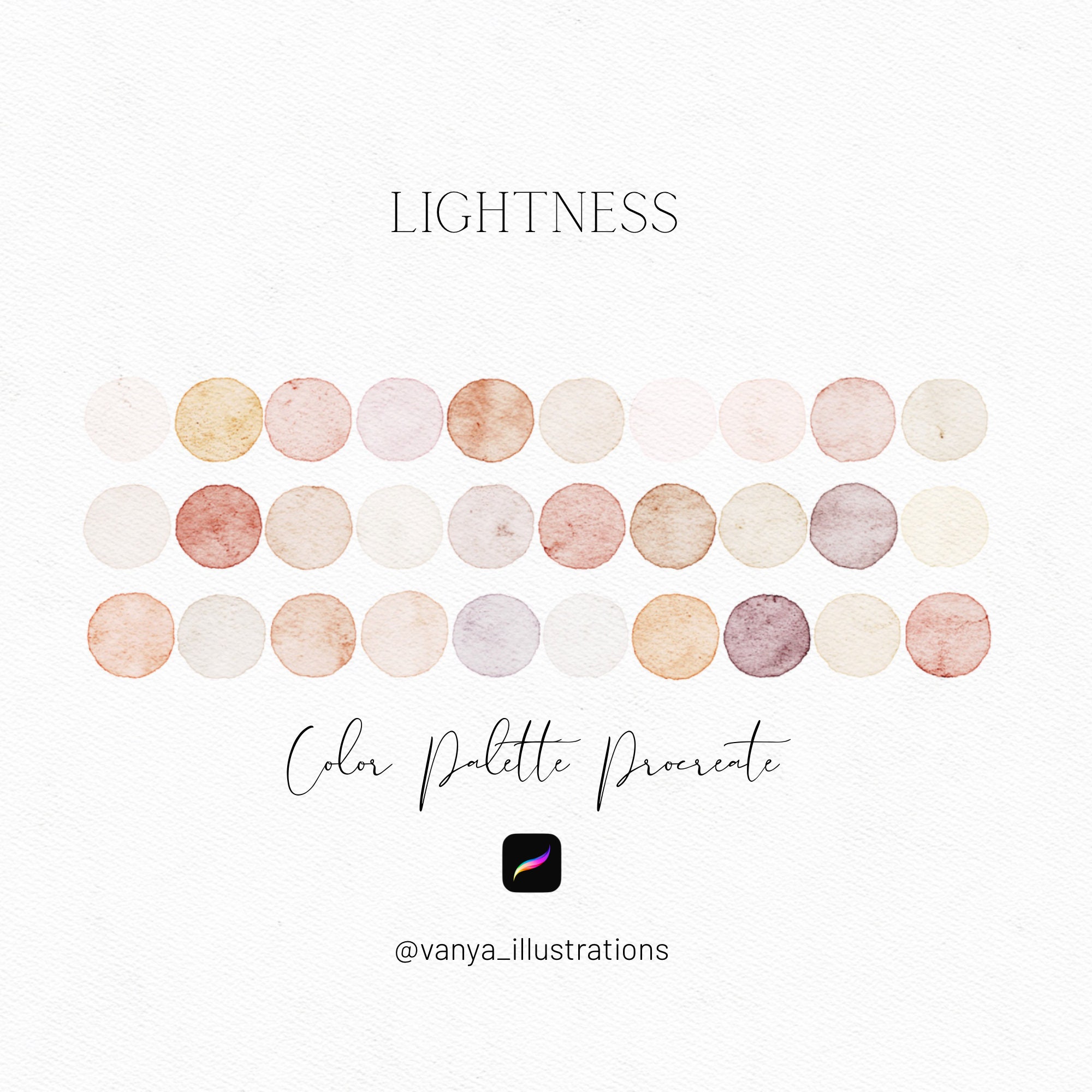 Lightness Procreate Color Palette Procreate Swatches Color - Etsy.de