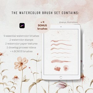 Realistic Watercolor Brush Set for Procreate, Commercial Use ...