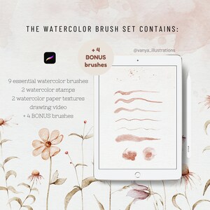 Realistic Watercolor Brush Set for Procreate, Brush Set for Ipad ...