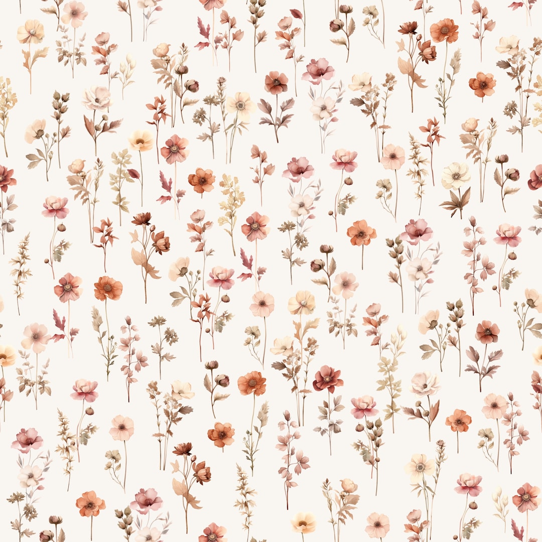 Cottagecore Flowers Design, Botanical Pattern, Design, Seamless Pattern ...