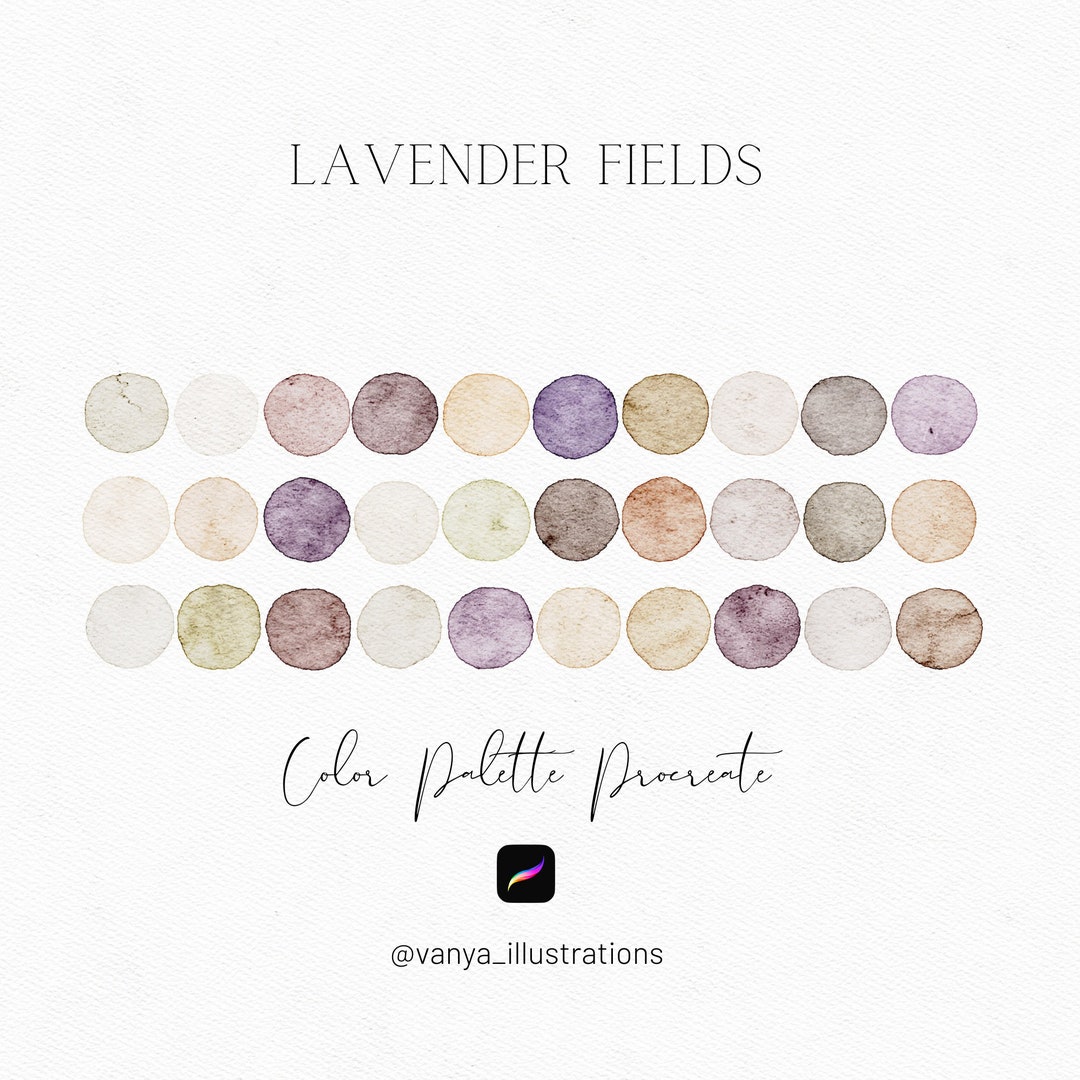 Lavender Fields, Procreate Color Palette, Procreate Swatches, Color ...