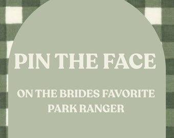Pin the Veil on the Bride/ Bridal Shower/bachelorette Game (instant ...