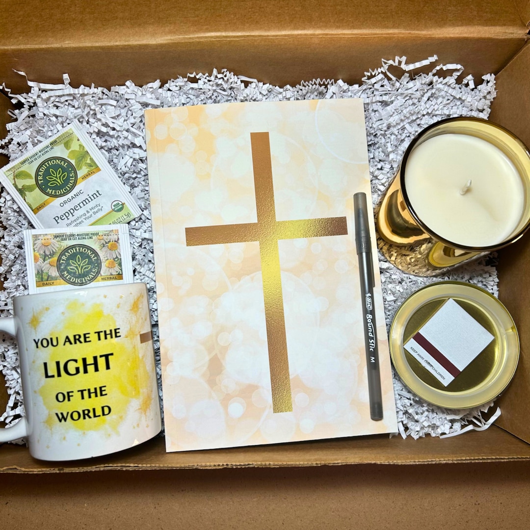 Bible Study Gift Box: Guided Journal, Soy Candle & Scripture Mug - Etsy