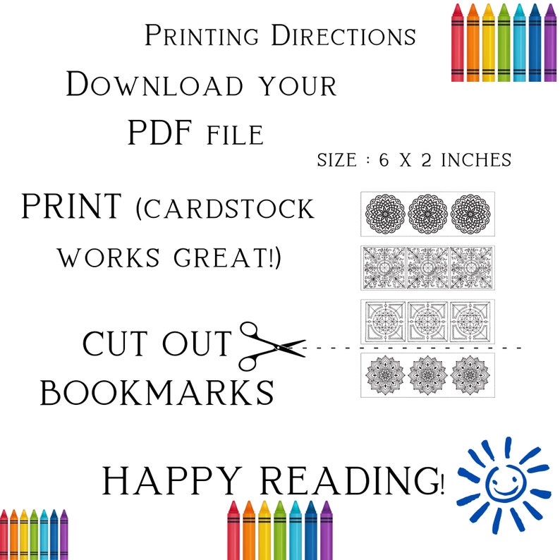 Color Your Own Bookmarks / Printable Bookmarks / Printable - Etsy