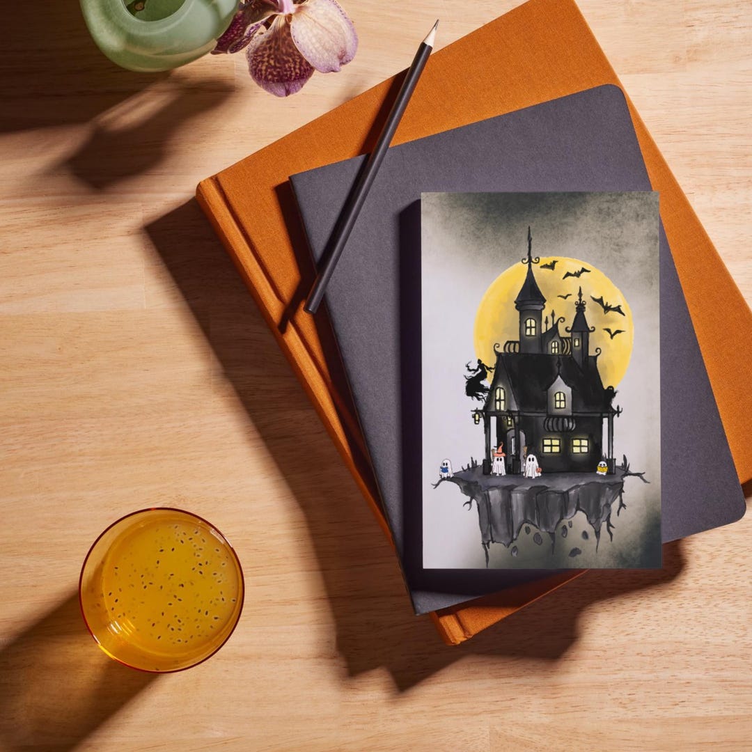 Ghost Reading Journal: Book Tracker, Spooky Design - 6x9 Spiral ...