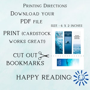 Shark Fact Printable Bookmarks Ocean Animals Fish Digital Download ...