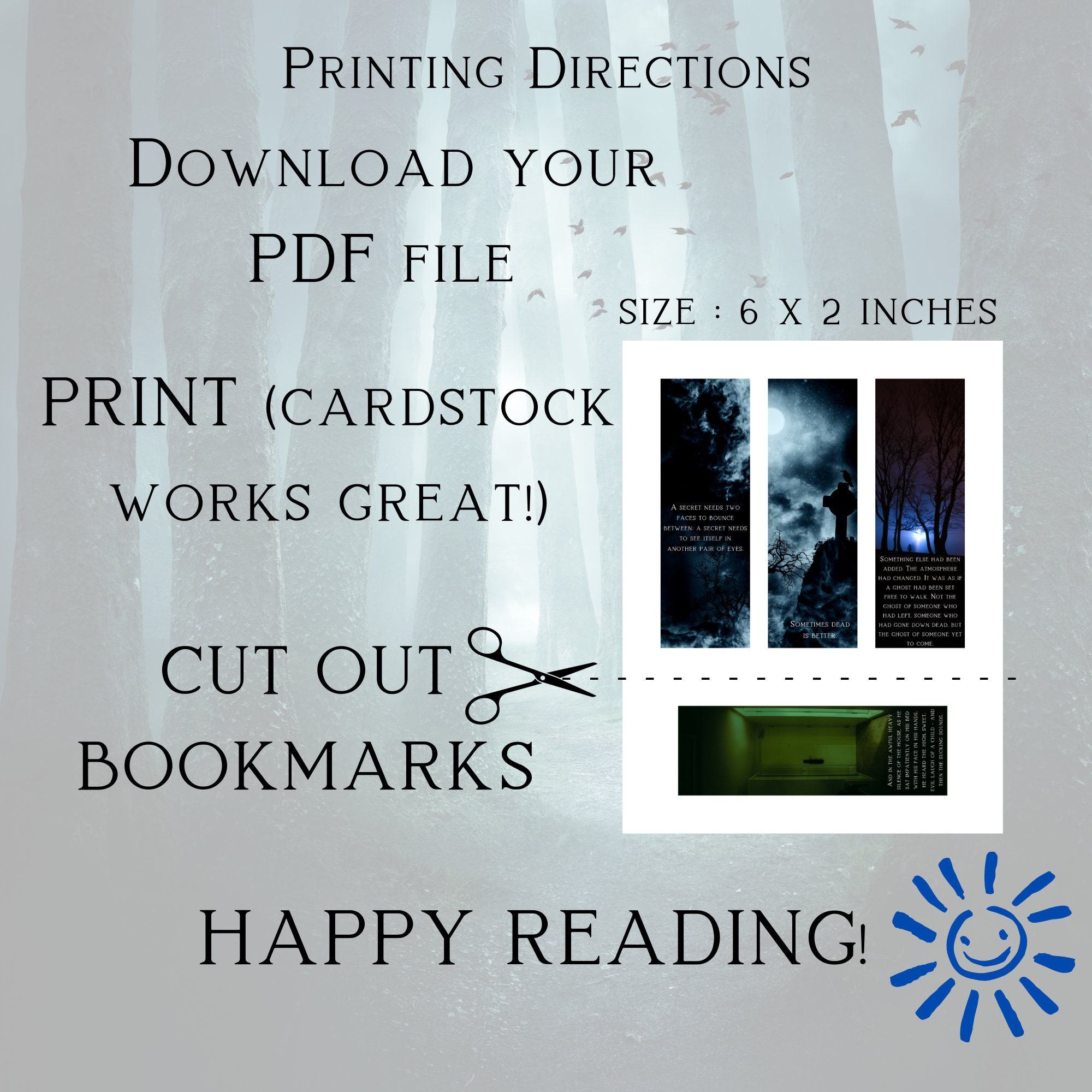 Printable Stephen King Bookmarks Set of 12/ Author Bookmark / Writer ...